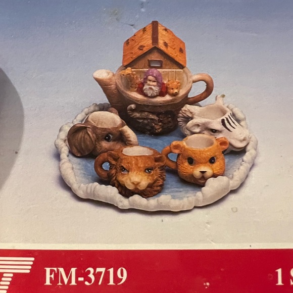 Source Unknown | Art | Miniature Noahs Ark Tea Set Very Cute | Poshmark